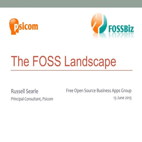 Free open source business apps landscape | PPT