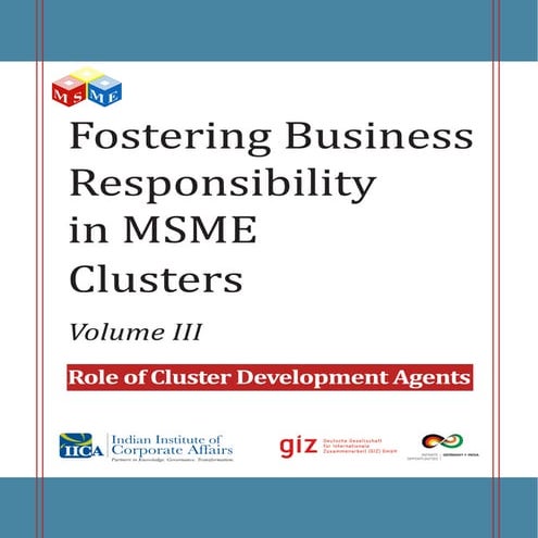 Fostering Business Responsibility in MSME Clusters Volume 3 | PDF ...