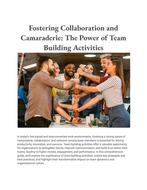 Team Building Activities for Teens_ Fostering Connection and Growth.pdf ...