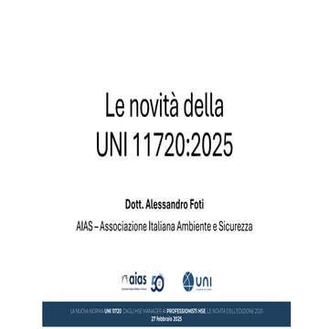 Presentazione_AFoti_UNI 11720_rev01_ulck | PDF