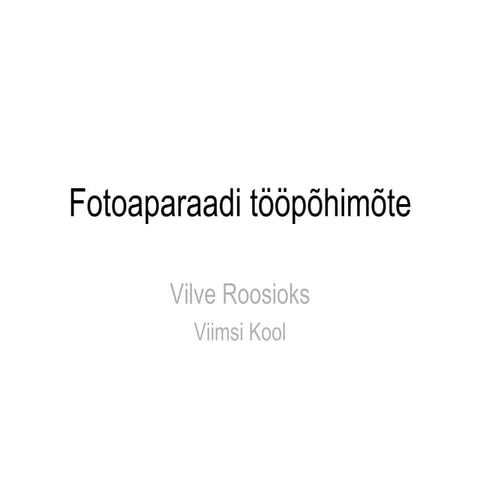 Fotoaparaat | PPT