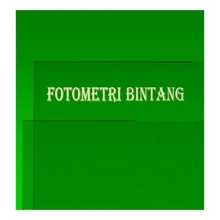 fotometri pada bintang astronomi dan bintang | PDF