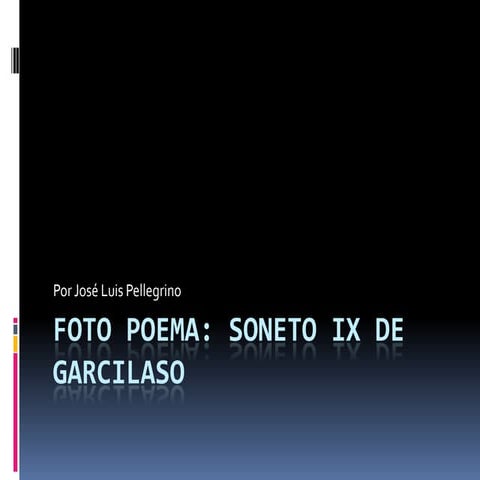 Fotopoema gamarra soneto ix | PPTX