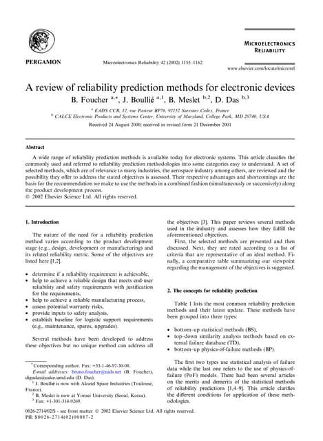 Early Life Failure Rate Calculation Procedure for Semiconductor Components | PDF | Physics | Science