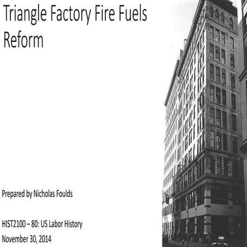 Triangle Fire Fuels Reform | PPTX