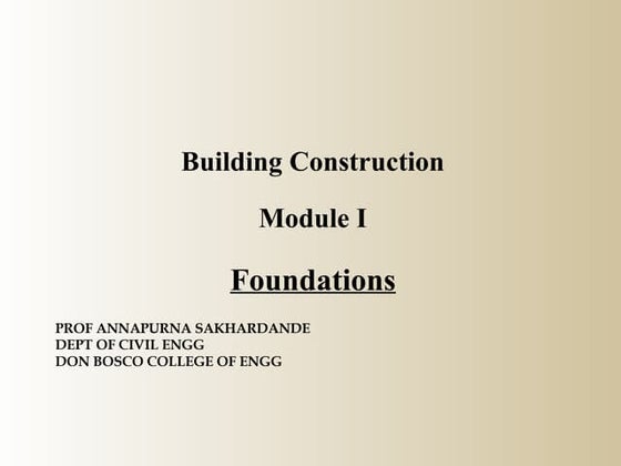 TYPES OF FOUNDATION(PPT) | PPT