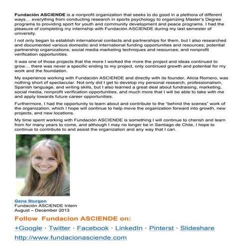 Foundation Asciende - work reflection | PDF