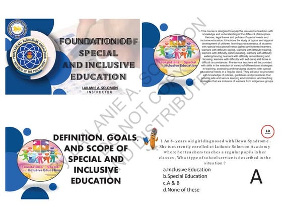 Foundation of Special and Inclusive Education | PDF