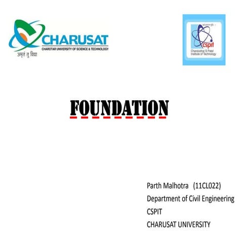 Foundation | PPTX | Civil Engineering Industry | Industries