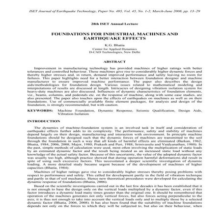 Machine Foundation Design | PDF