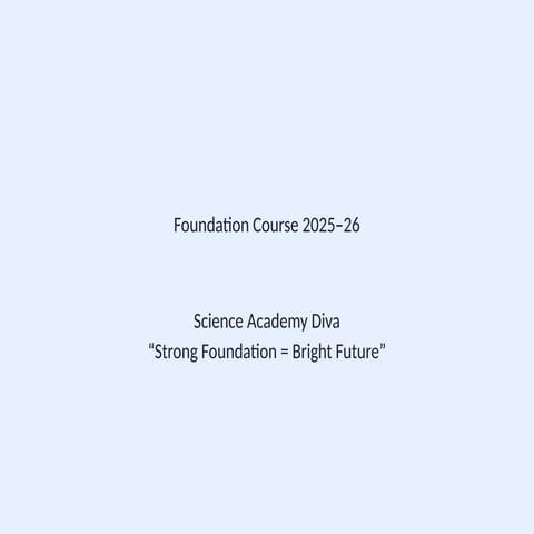 Foundation Course Presentation Attractive Pptx