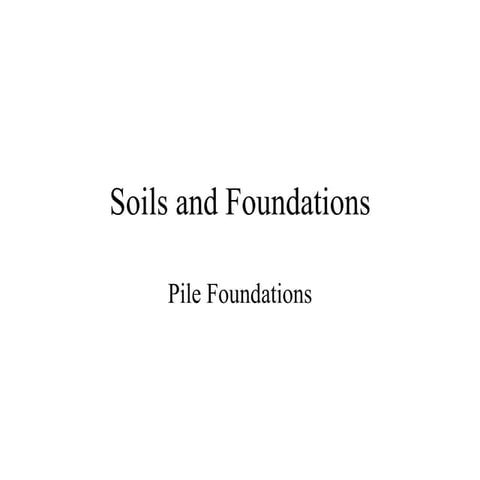 Foundation Engineering.ppt | Civil Engineering Industry | Industries