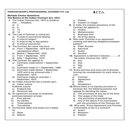 Foundation level law_extra_multiple_choice_questions_practice_sheet | PDF