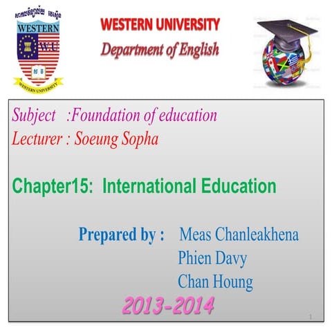 Foundation of education 15 | PPTX