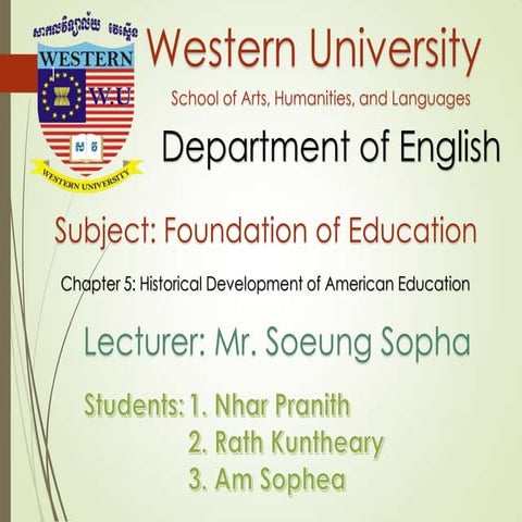Foundation of education 5 | PPTX