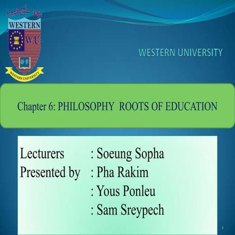 Foundation of education 6 | PPTX