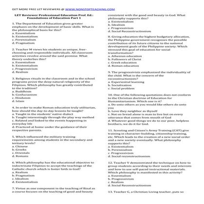Let prof ed reviewer | PDF