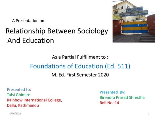 Educational Sociology and Sociology of Education | PPT