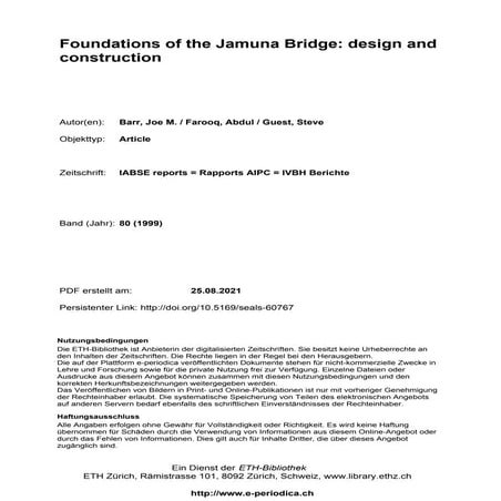 Foundation of Jamuna Bridge , method construction | PDF