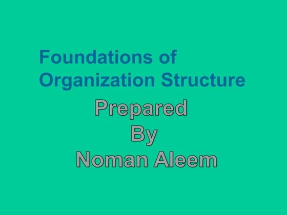 Foundations of organizational structure | PPTX | Business | Business ...
