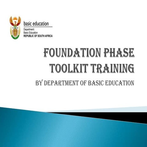 Foundation phase toolkit training | PPT