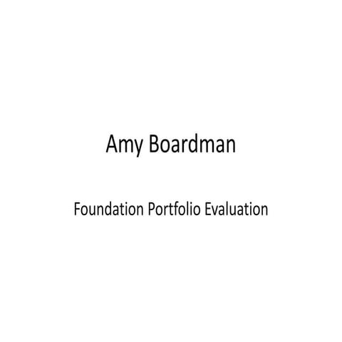 Foundation Portfolio Evaluation | PPTX