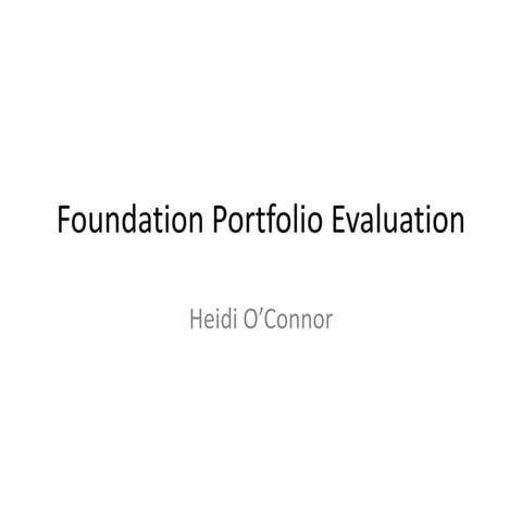 Foundation portfolio evaluation | PPTX