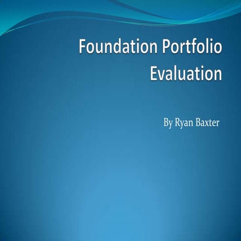 Foundation portfolio presentation | PPT