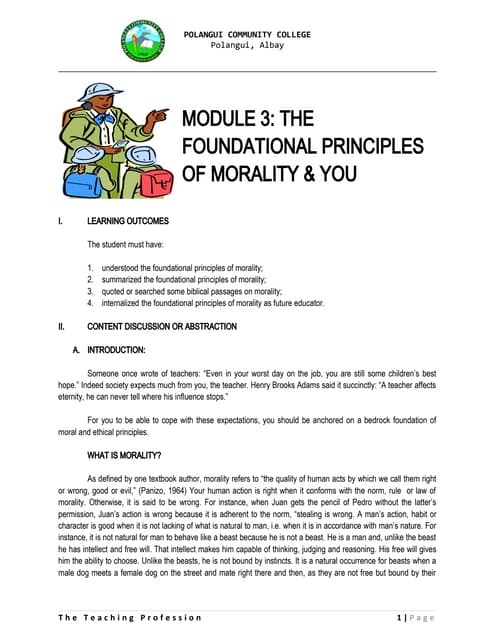 The Foundational Principles of Morality and You | PPTX | Islam | Religion & Spirituality