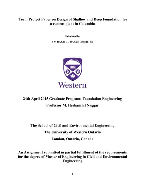 Foundation design of burj khalifa (deep foundation ) | DOCX