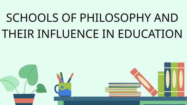 Philosophical School of Thought | PPTX