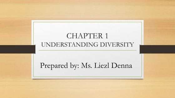 chapter 1 understanding diversity | PPTX