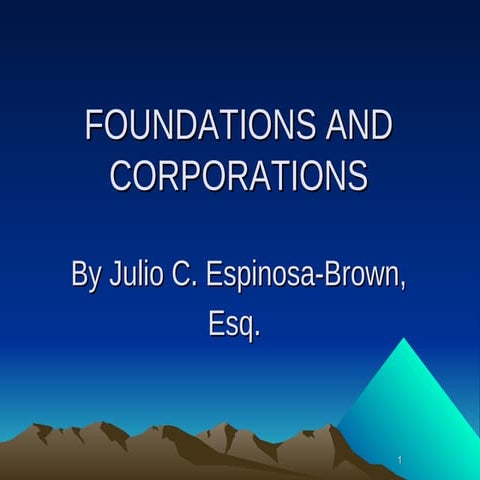 Foundations and corporations | PPT | Personal Taxes | Personal Finance