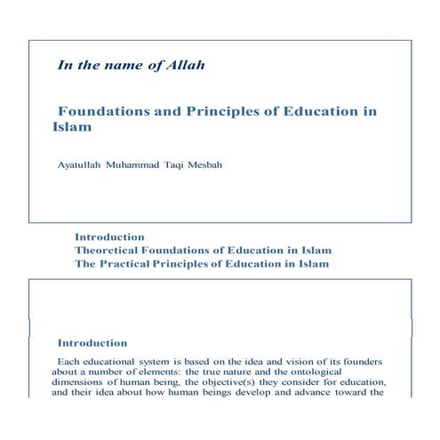 Foundations and principles of education in islam | DOCX