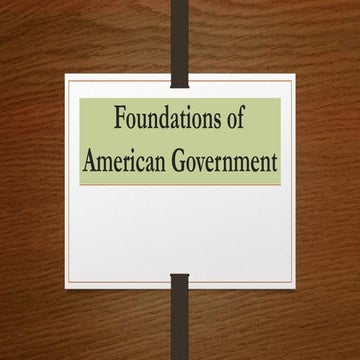 Foundations of american government | PPT