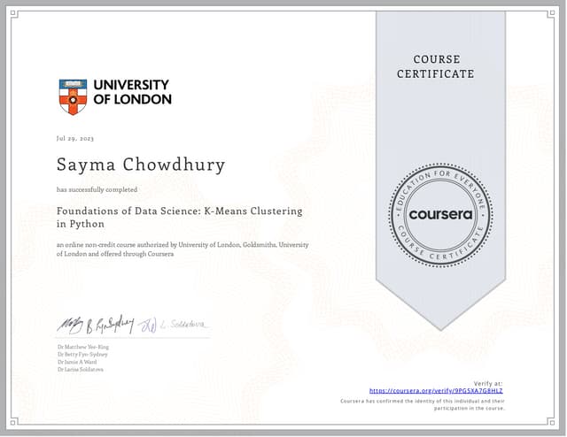Foundations Of Data Science K Means Clustering In Python Sayma Chowdhury Pdf