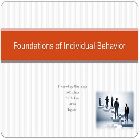 Foundations of Individual Behavior and its importance | PPTX
