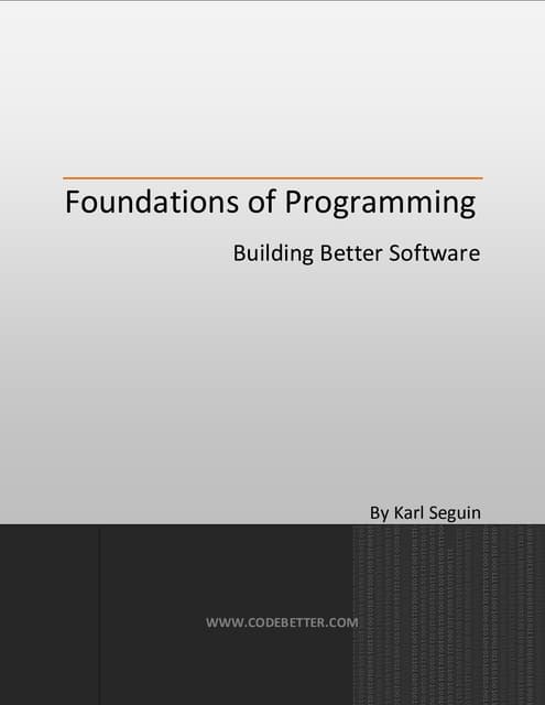 Foundations Of Programming Pdf