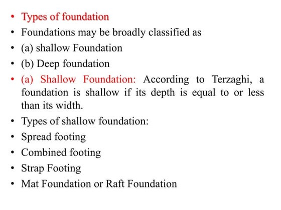 TYPES OF Foundation | PPT