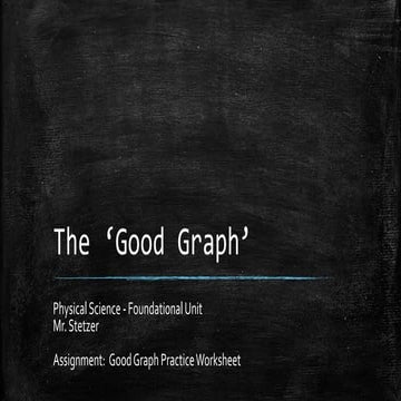 Foundation Unit -- The ‘Good Graph’.pptx