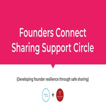 Founders connect sharing support circle | PPT