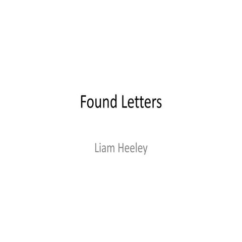Found letters | PPT