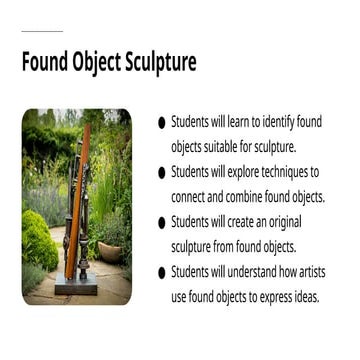 Presentation for the Found Object Sculpture lesson | PPT