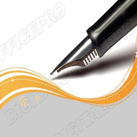 Fountain pen power point template | POT