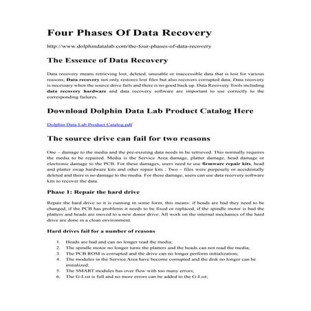 Four phases of data recovery | PDF