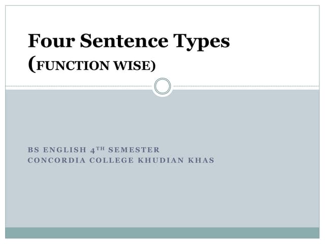 Four types-of-sentences | PPT