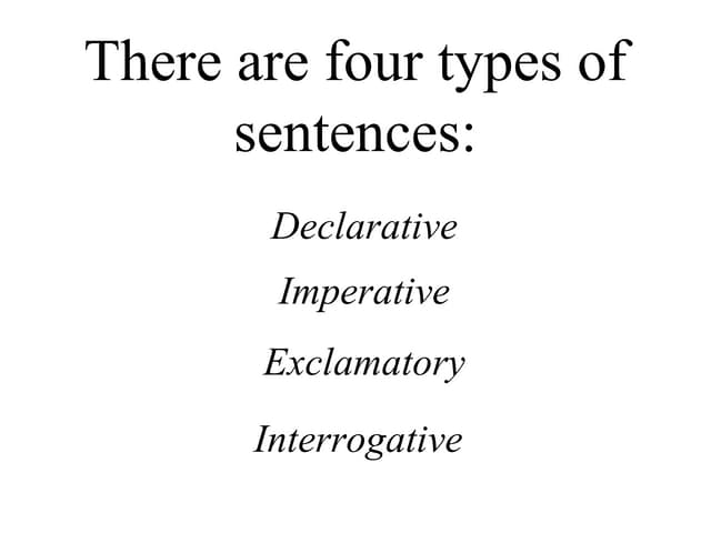 Types Of Sentences | PPT