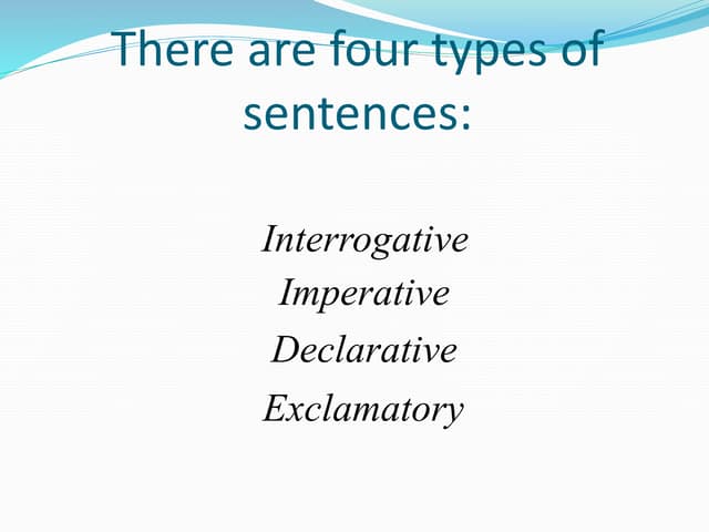 Four types-of-sentences | PPT