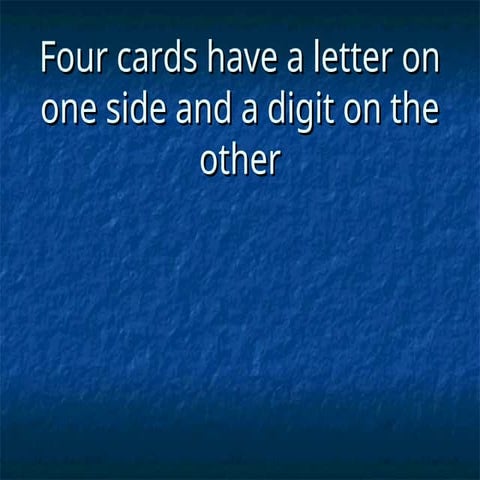Maths starter for schools Four cards starter.ppt