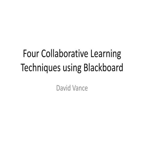 How to design Collaborative learning activities | PPTX